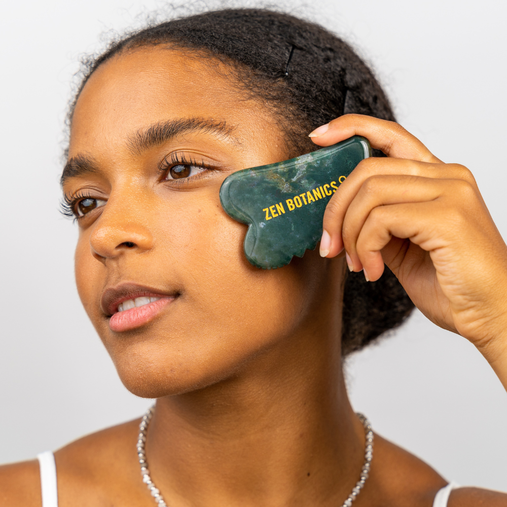 Gua Sha - Moss Agate Stone | Zen Botanics